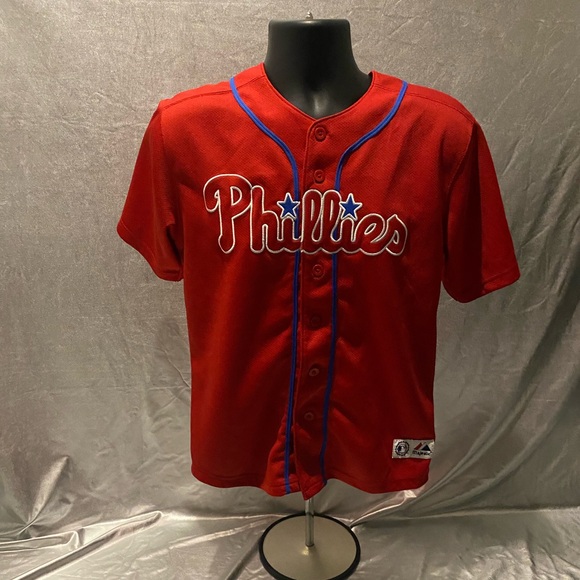 Majestic | Shirts | Philadelphia Phillies Chase Utley Mlb Jersey | Poshmark